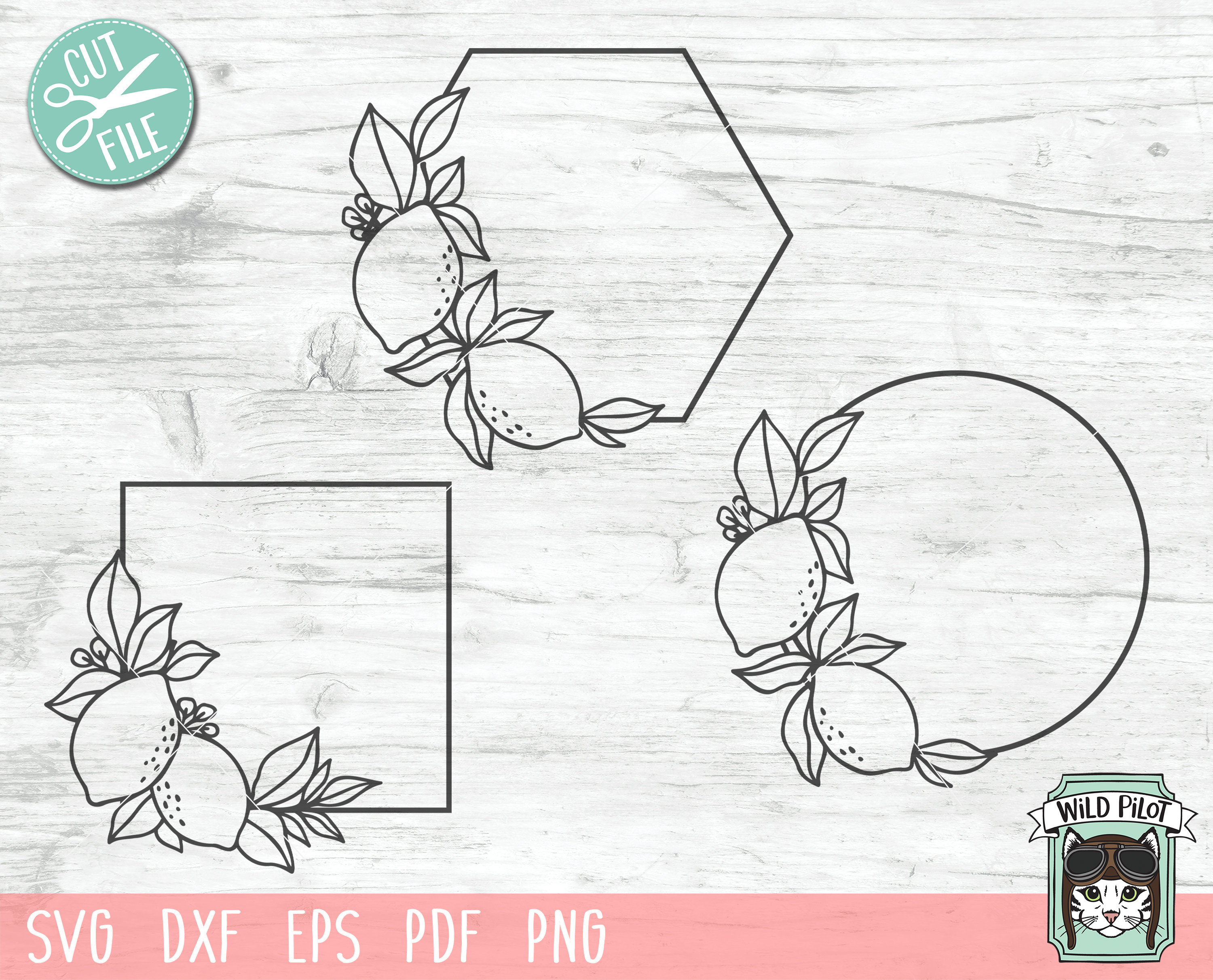 Lemons SVG File Lemon Frame SVG File Summer Svg Lemon Cut | Etsy