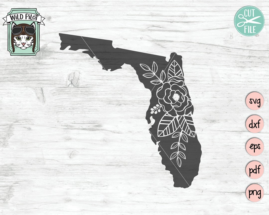 Florida Svg File, State Svg Files, Florida Silhouette Cut File, Florida ...