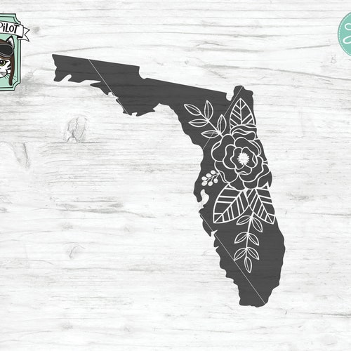 Florida Svg File State Svg Files Florida Silhouette Cut | Etsy