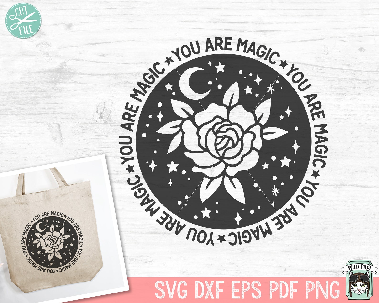 You Are Magic Flower SVG Floral SVG Mystical SVG Positive - Etsy