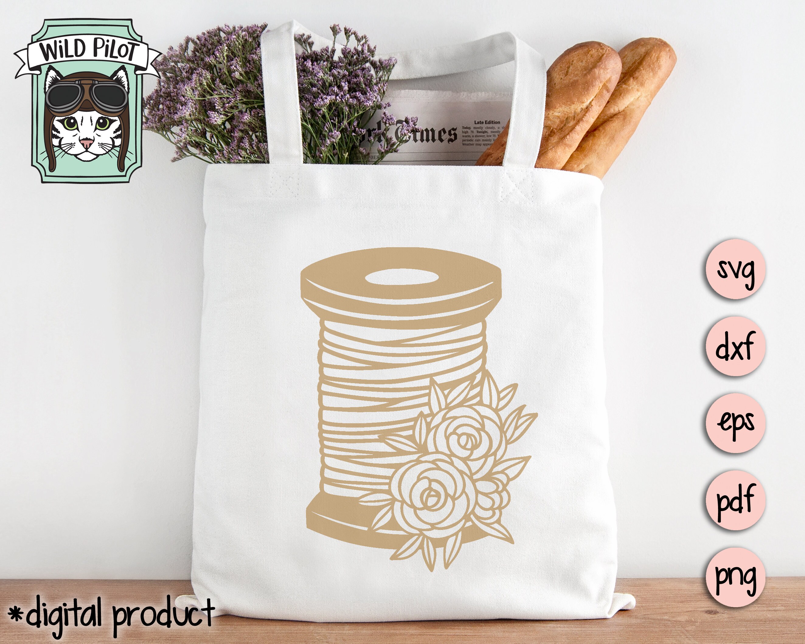 Sewing SVG File Spool of Thread Svg File Sewing Cut File - Etsy