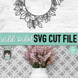 Poinsettia Frame Svg File, Christmas Svg, Christmas Wreath Cut File ...