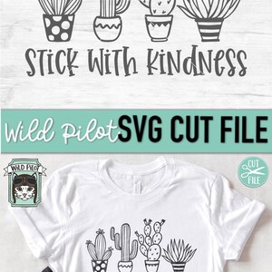 Stick With Kindness SVG File, Inspirational Quote Png, Motivational ...