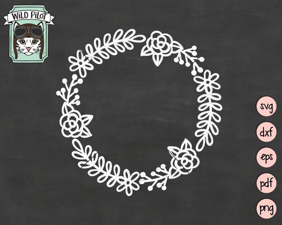 Fichier de couronne SVG Svg de couronne de fleur clip de | Etsy