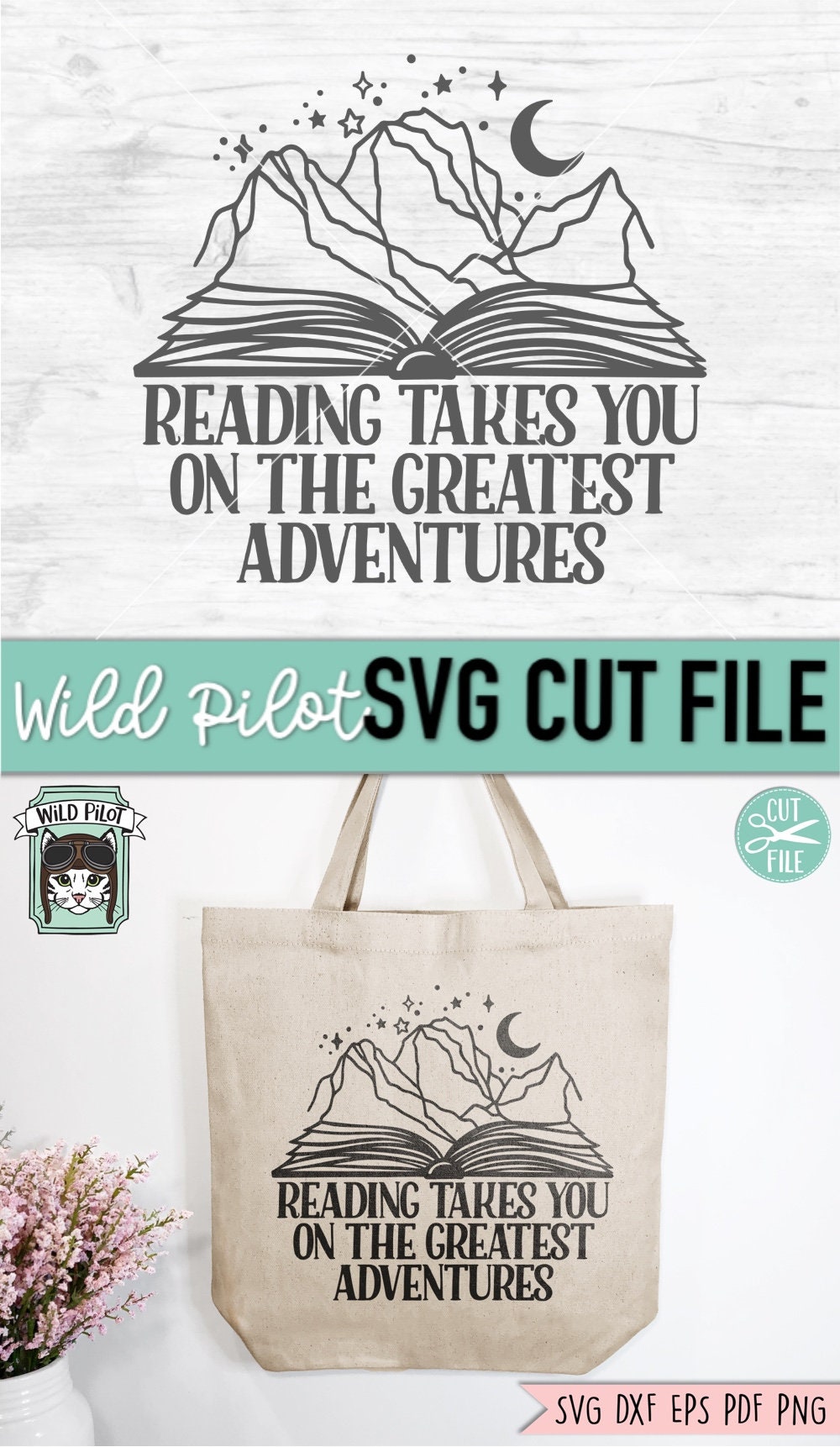 Reading Takes You on the Greatest Adventures SVG, Book SVG, Reading SVG ...