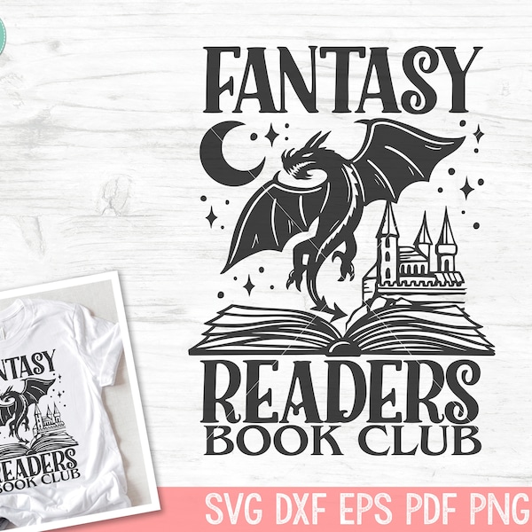 Fantasy Readers Book Club Svg - Etsy