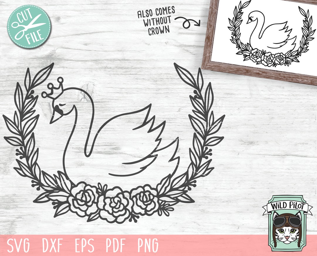 Swan Svg File, Swan Cut File, Swan Princess Svg File, Swan Princess Cut ...