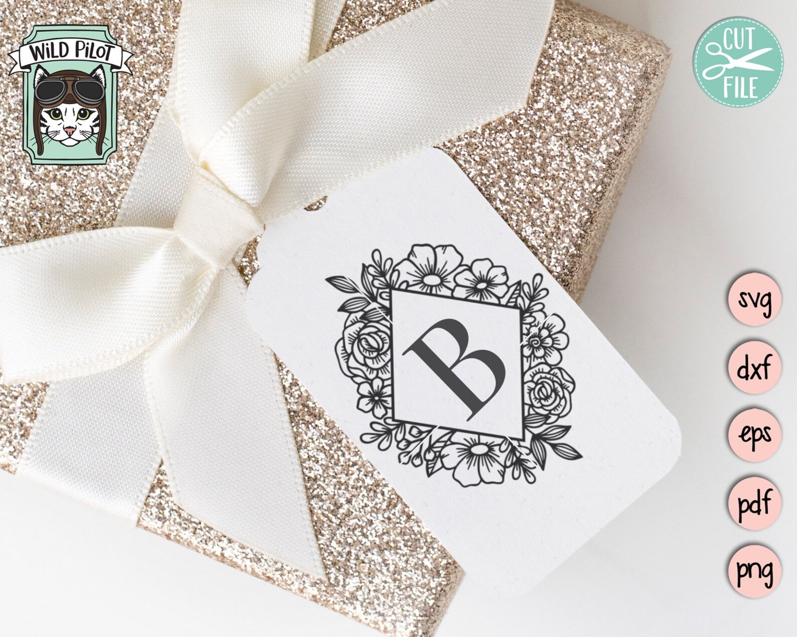 Floral Frame SVG Floral Frame Cut File Diamond Flower Frame | Etsy