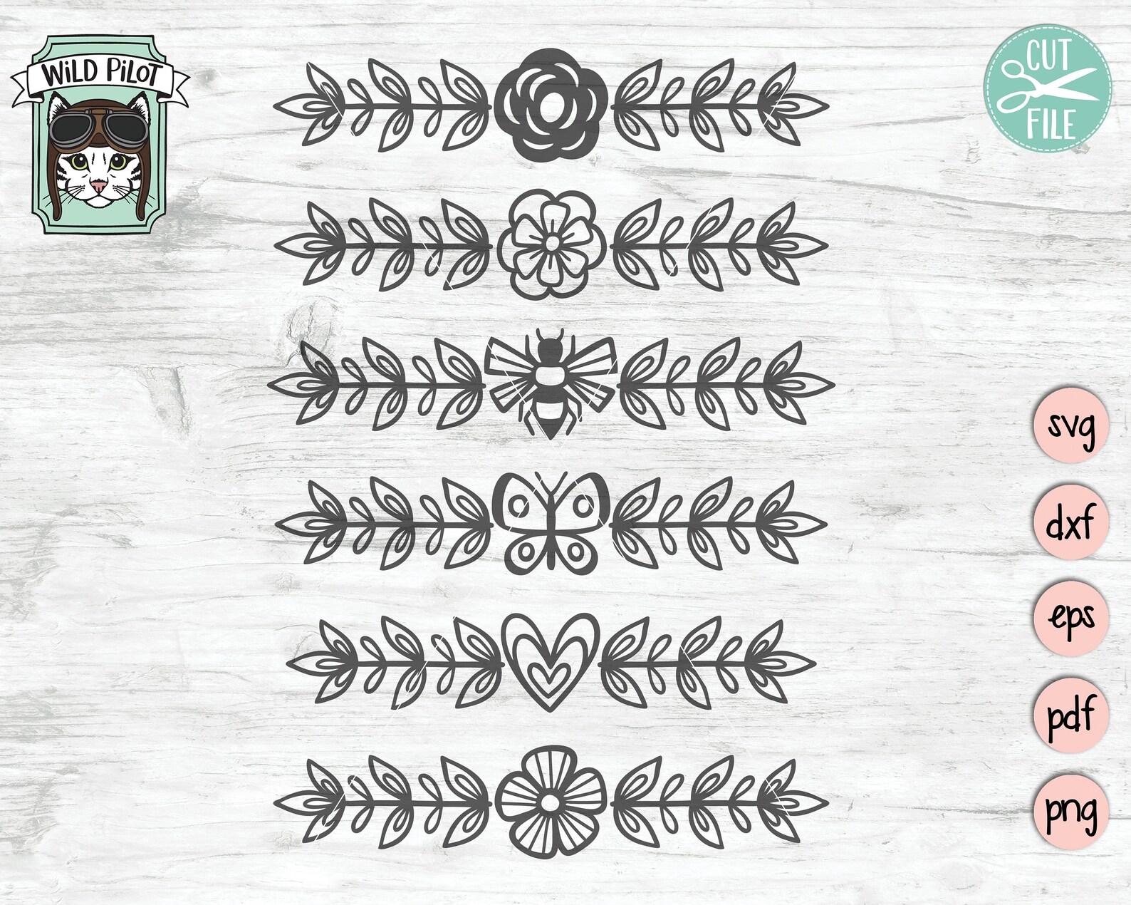 Dividers SVG Files Dividers Cut File Text Dividers Svg Line | Etsy