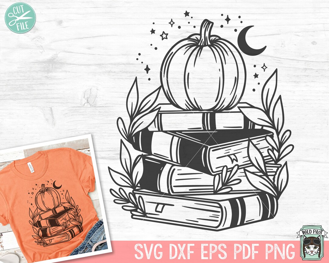 Halloween Book Lover SVG, Pumpkin Book Svg, Reading Svg, Halloween ...