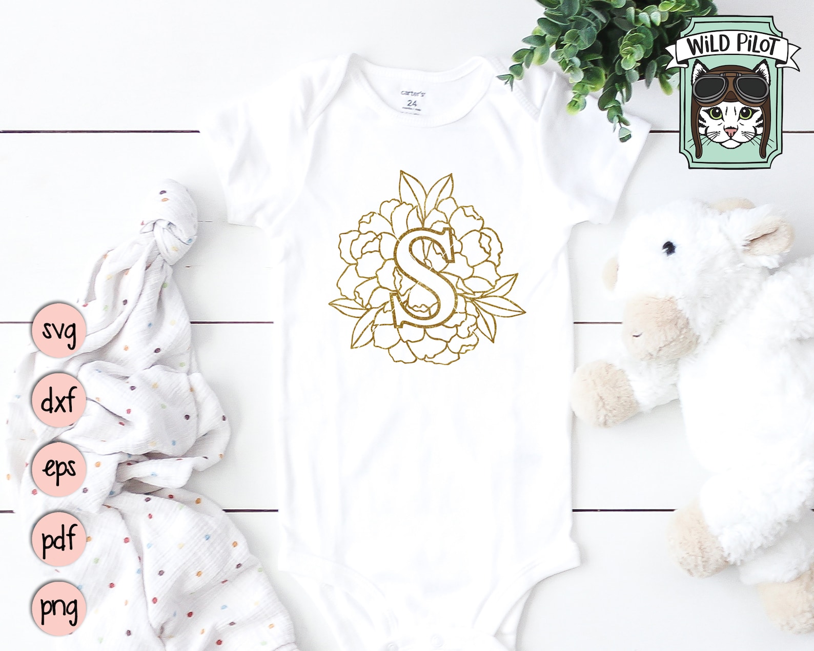 Floral Monogram Alphabet SVG Flower Letters Svg Floral - Etsy