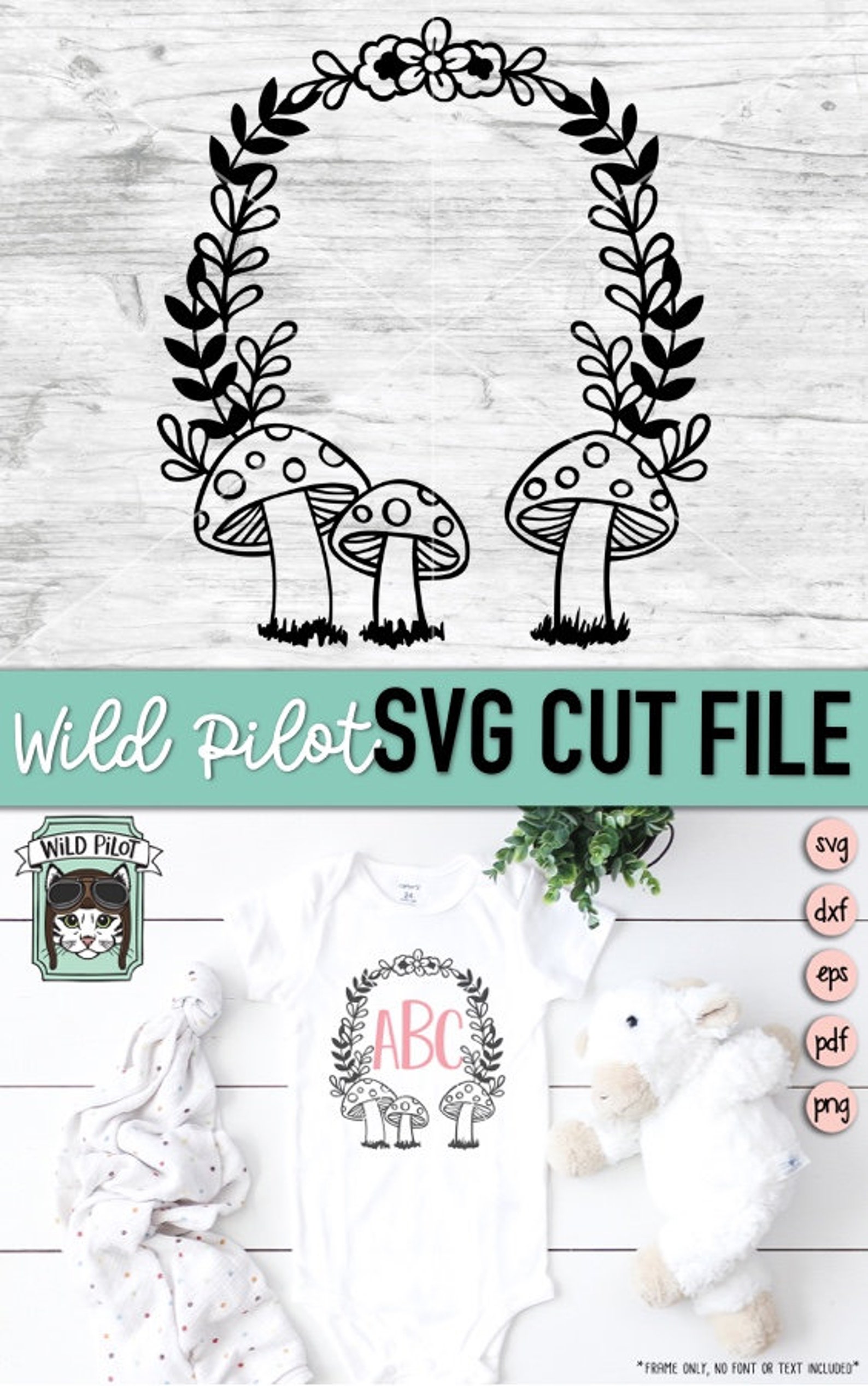 Mushroom svg Woodland Wreath svg Woodland svg Woodland | Etsy