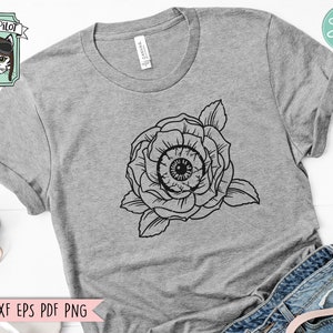 Flower Eye Svg File, Rose Eyeball Cut File, Floral Eye Svg File ...
