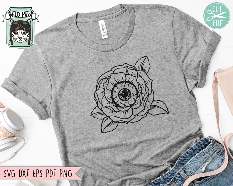 Flower Eye Svg File Rose Eyeball Cut File Floral Eye Svg | Etsy