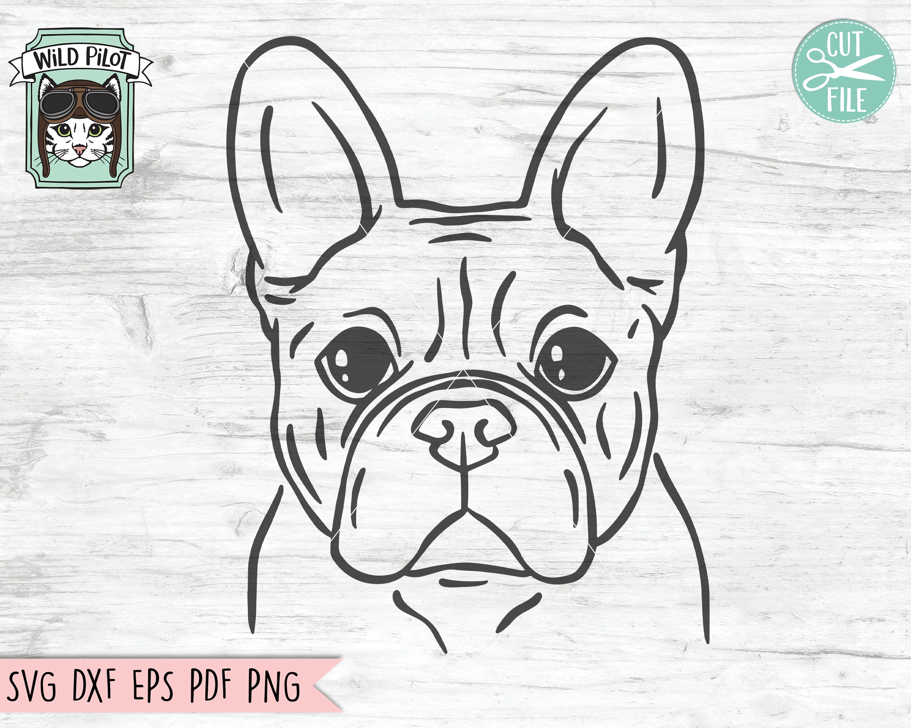 Archivo Frenchie svg archivo svg perro archivo svg bulldog | Etsy