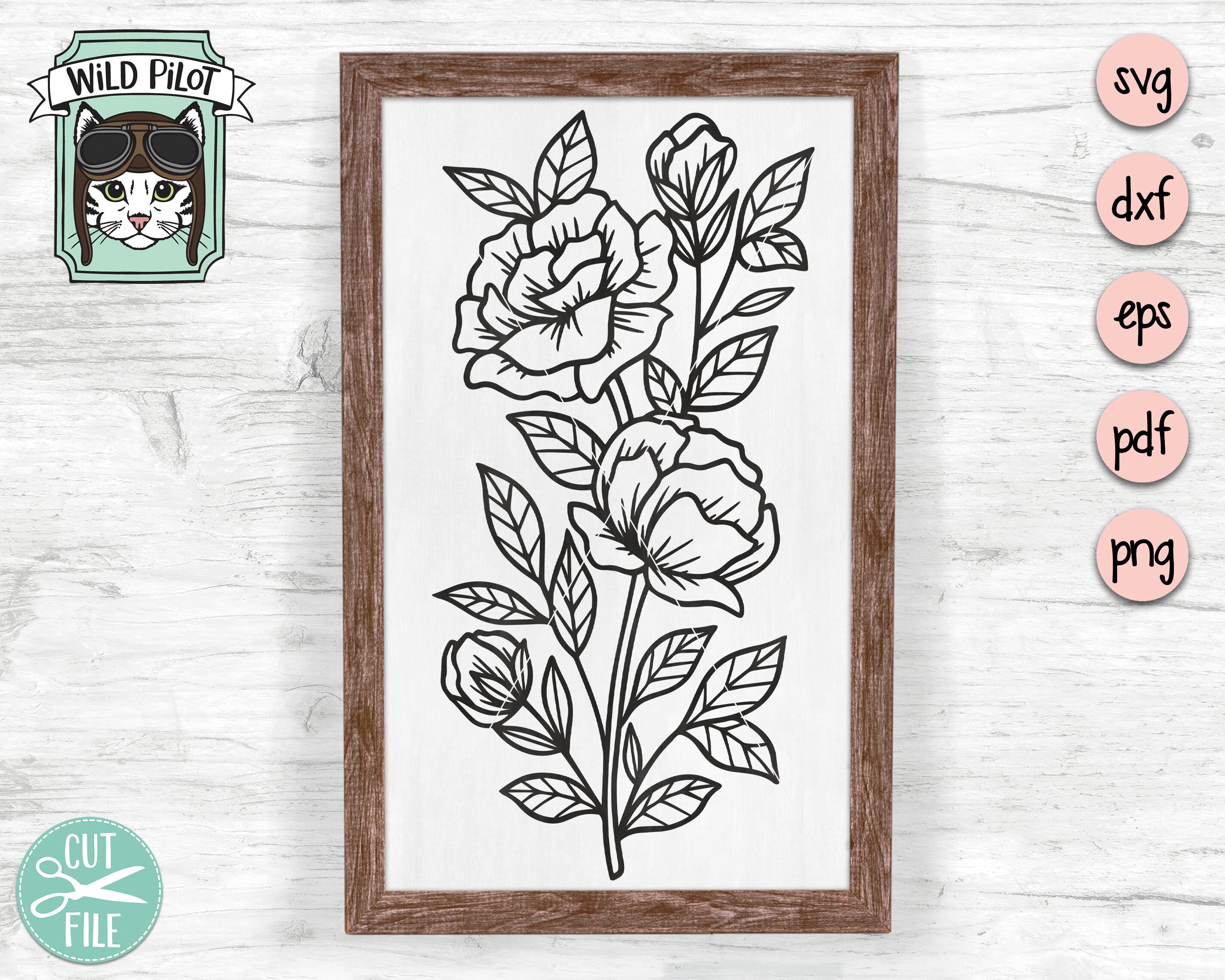 Flower SVG Files, Bouquet SVG File, Bouquet of Flowers SVG, Flower Cut ...