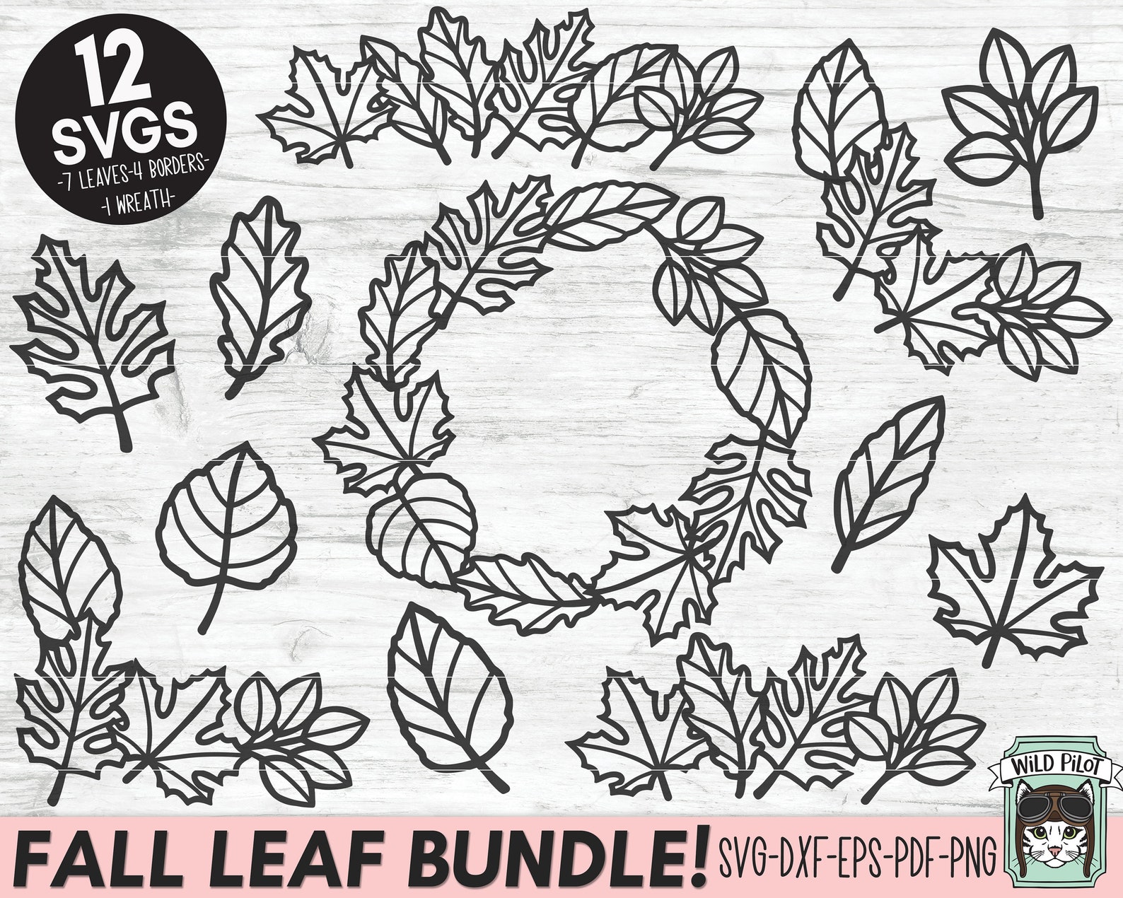 Fall Leaves SVG Files Autumn Svg File Fall Leaf Bundle - Etsy