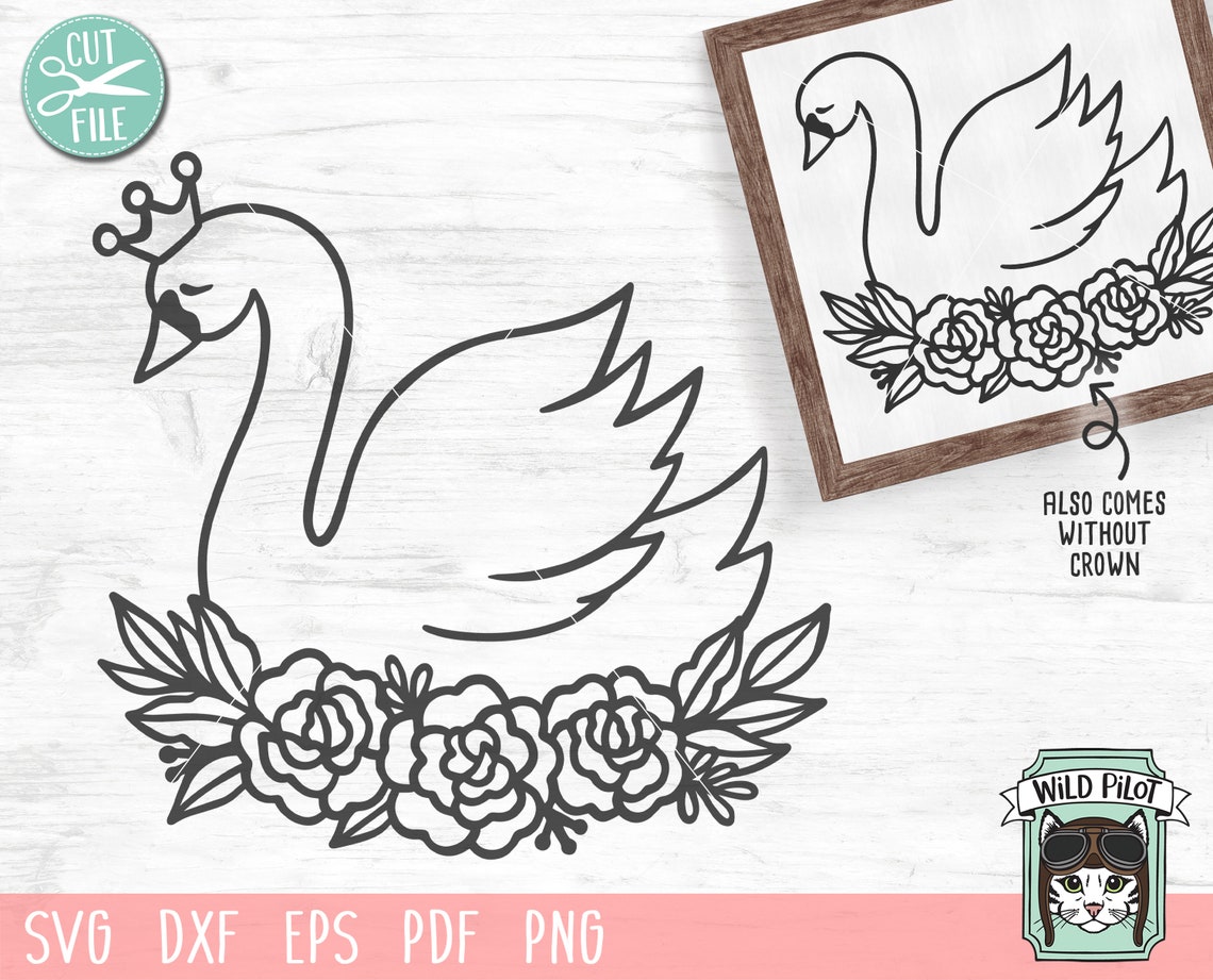 Swan Svg File Swan Cut File Swan Princess Svg File Swan - Etsy