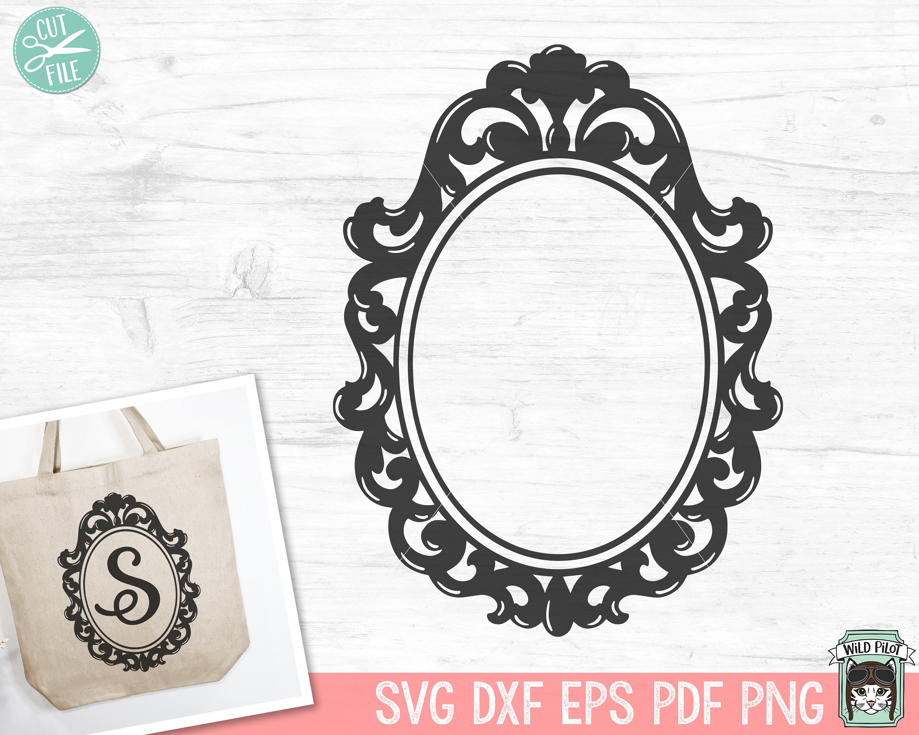Monogram Frame SVG, Decorative Frame Svg File, Ornate Frame Clipart ...