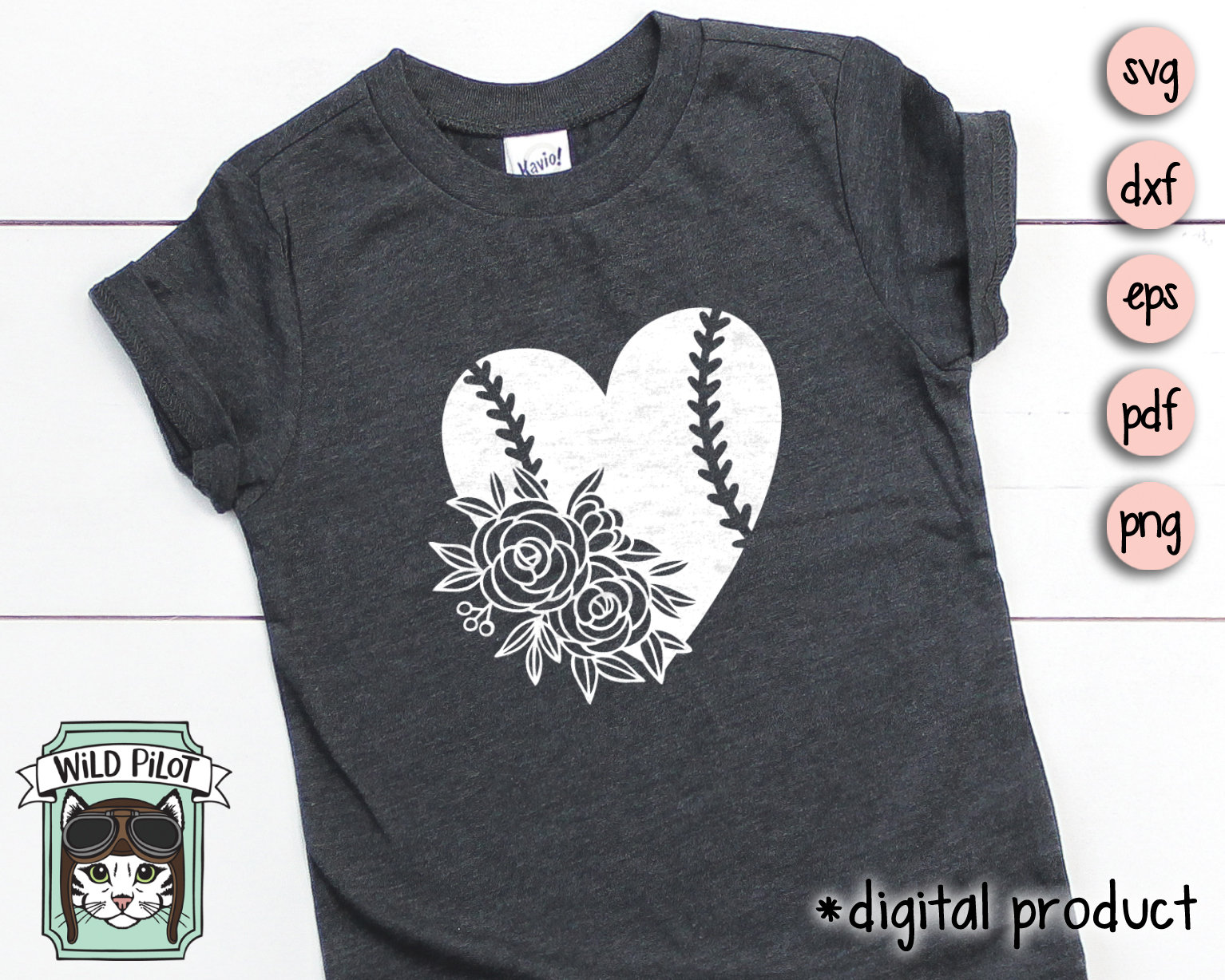 Baseball SVG File Softball Svg Floral Baseball Svg Baseball - Etsy