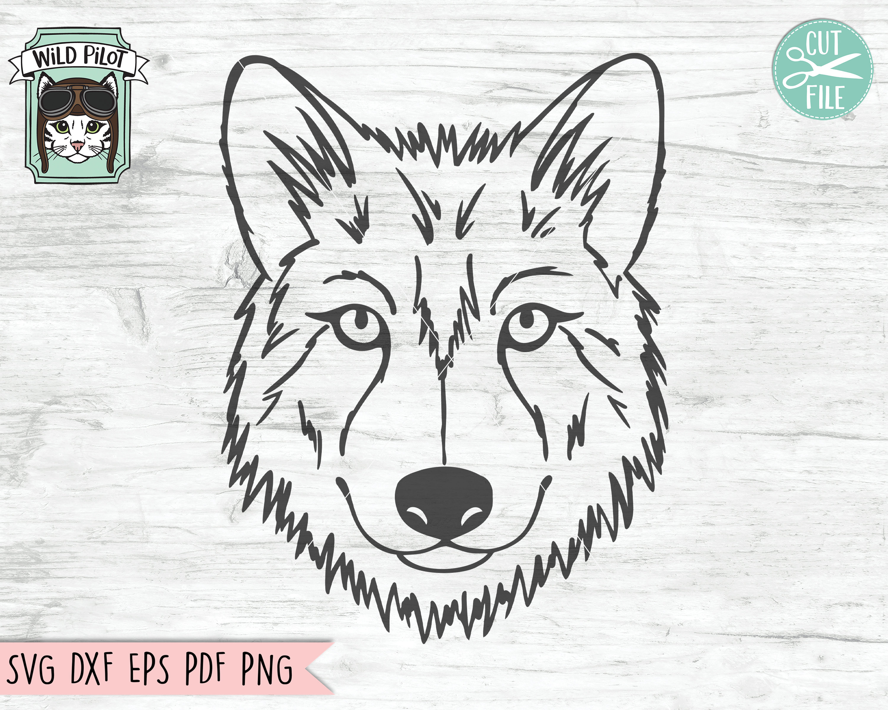 Wolf Svg File Wolf Cut File Animal Face Cute Wolf Svg Wolf - Etsy UK