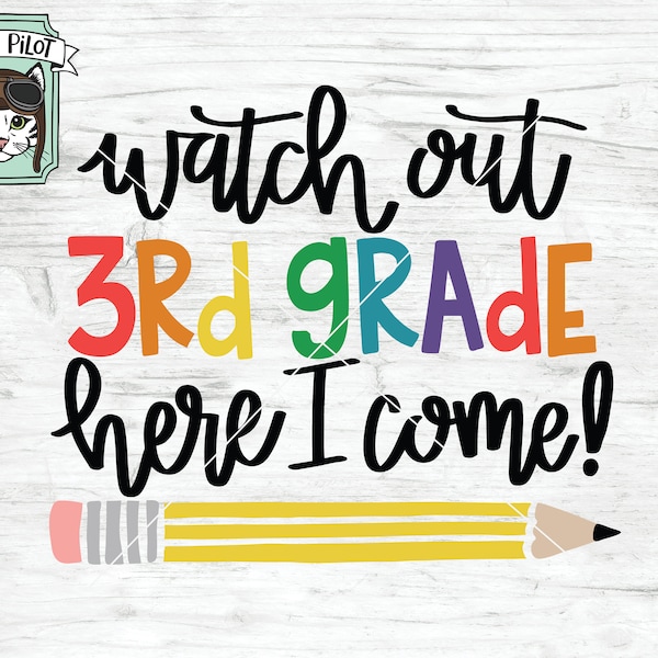 3rd Grade Sign - Etsy
