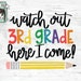 School Sign SVG, Back to School SVG, 3rd Grade SVG File, Watch Out ...