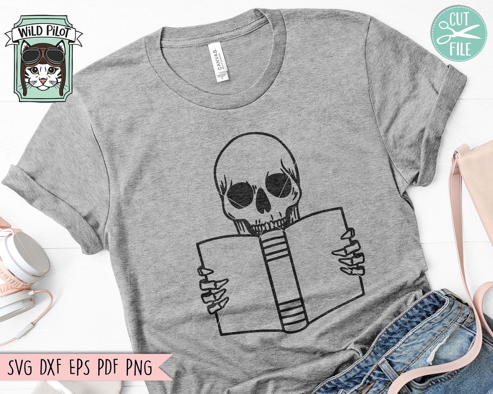 Book Lover SVG, Skull SVG, Halloween Book SVG, Book Svg, Horror Svg ...