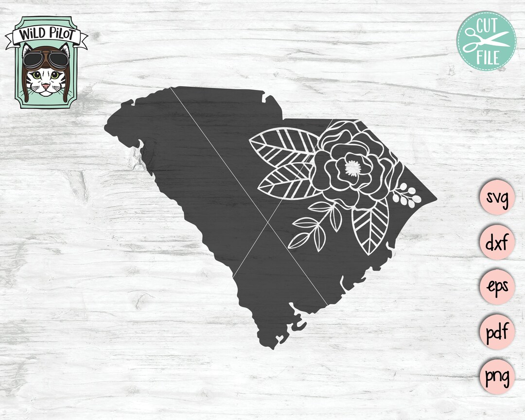 South Carolina Svg File, South Carolina Silhouette Svg, South Carolina ...