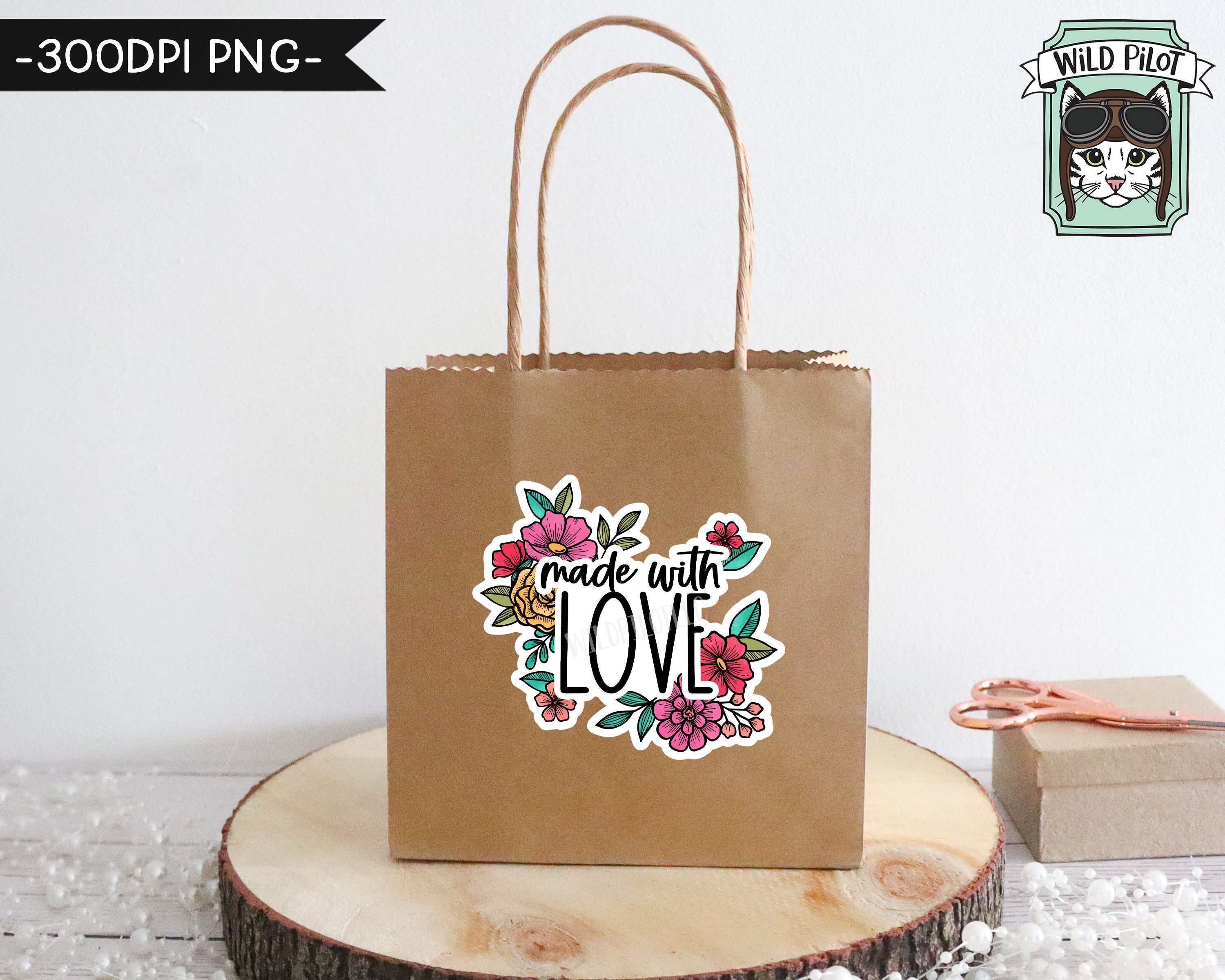 PRINTABLE Business Sticker Files PNG File Thank You Sticker | Etsy