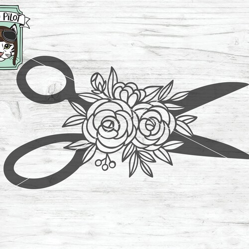 Scissors SVG File Scissors Cut File Scissors Floral Scissor - Etsy Canada