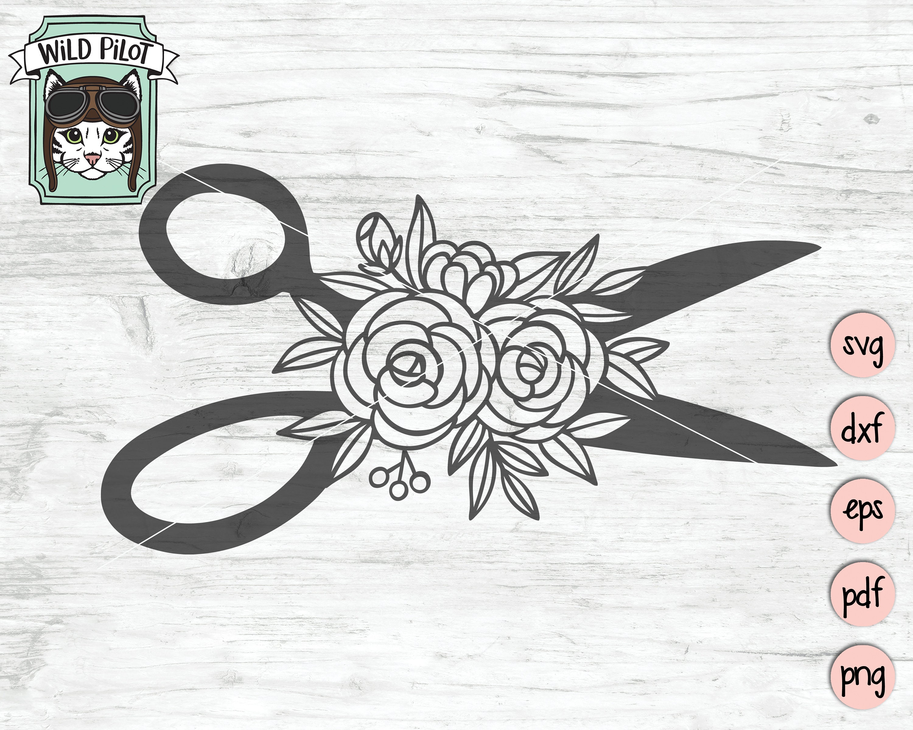 Scissors SVG file Scissors cut file Scissors Floral Scissor | Etsy