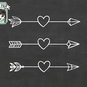 Arrows SVG Cut File, Arrow Heart SVG Cut Files, Valentines Day SVG ...