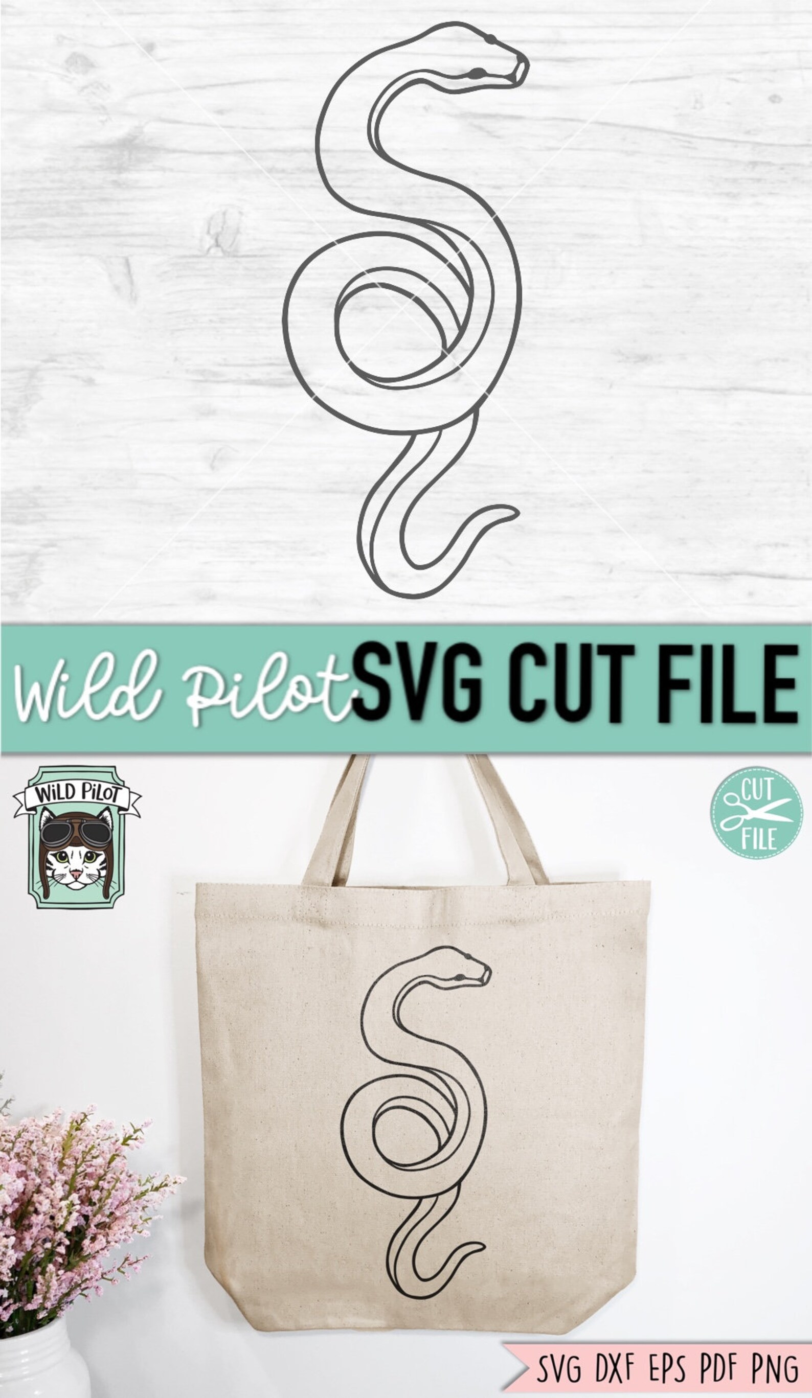 Snake SVG Cut File, Snake Clipart, Snake PNG, Reptile SVG, Tattoo Svg ...