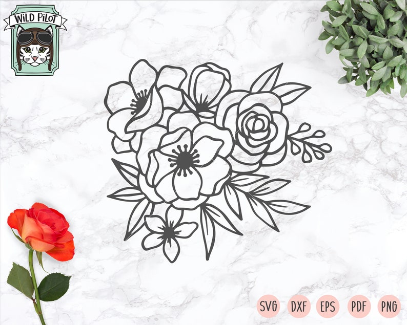 Blumen SVG Dateien, Blumen SVG Dateien, BlumenSchnitt Datei, Blumen ...