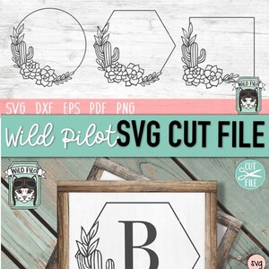 Cactus Frames SVG, Cactus SVG File, Cactus Monogram Svg, Cactus Border ...