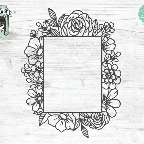 Rectangle Frame Svg - Etsy