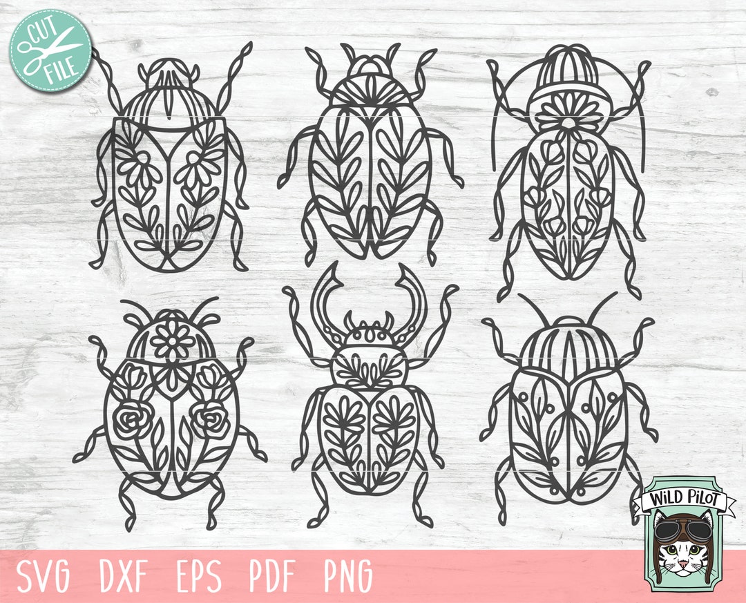 Bug Bundle SVG, Bug SVG Files, Beetle Svg, Scarab Svg, Bug Cut File ...