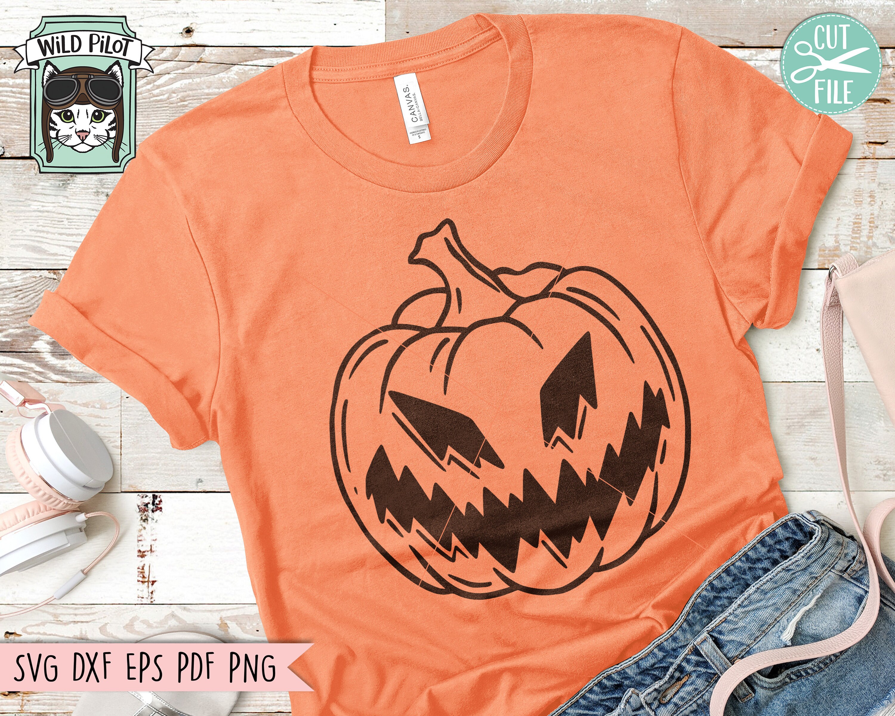 Jack O Lantern SVG File, Scary Pumpkin SVG, Happy Halloween SVG ...