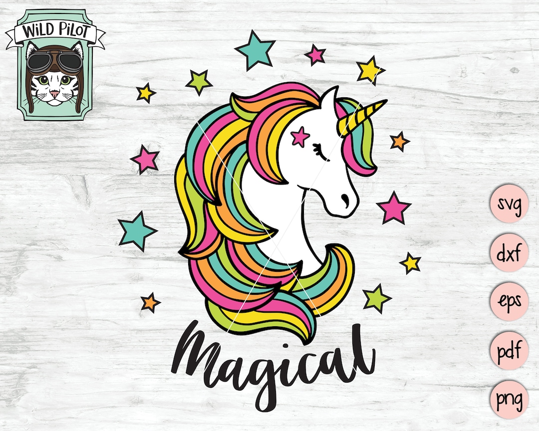 Unicorn SVG File Unicorn Cut File Unicorn Clip Art Cute - Etsy