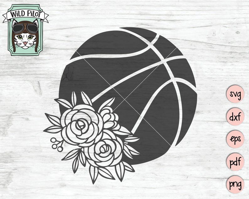 Basketball SVG File Floral Basketball Svg Basketball Cut - Etsy
