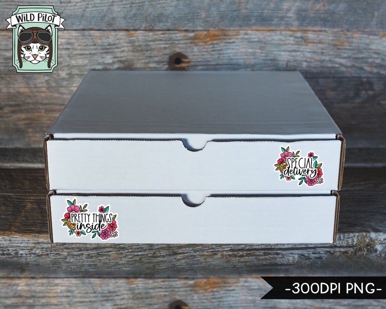 PRINTABLE Business Sticker Files PNG File Thank You Sticker | Etsy