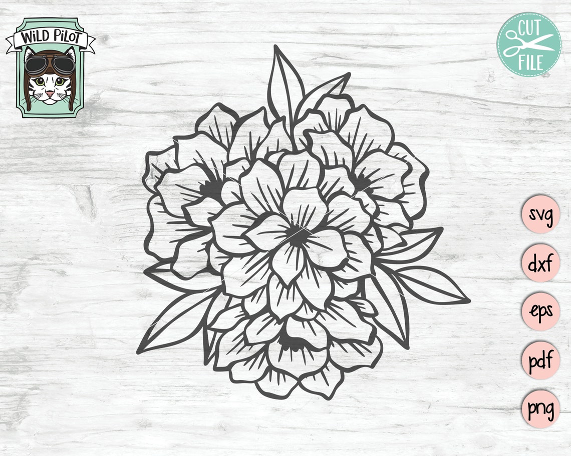 Flower SVG Files Flower Svg Cut Files Floral Svg Files Svg - Etsy