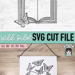 Book SVG, Reading SVG, Butterfly Svg, Butterflies Svg, Book Lover SVG ...