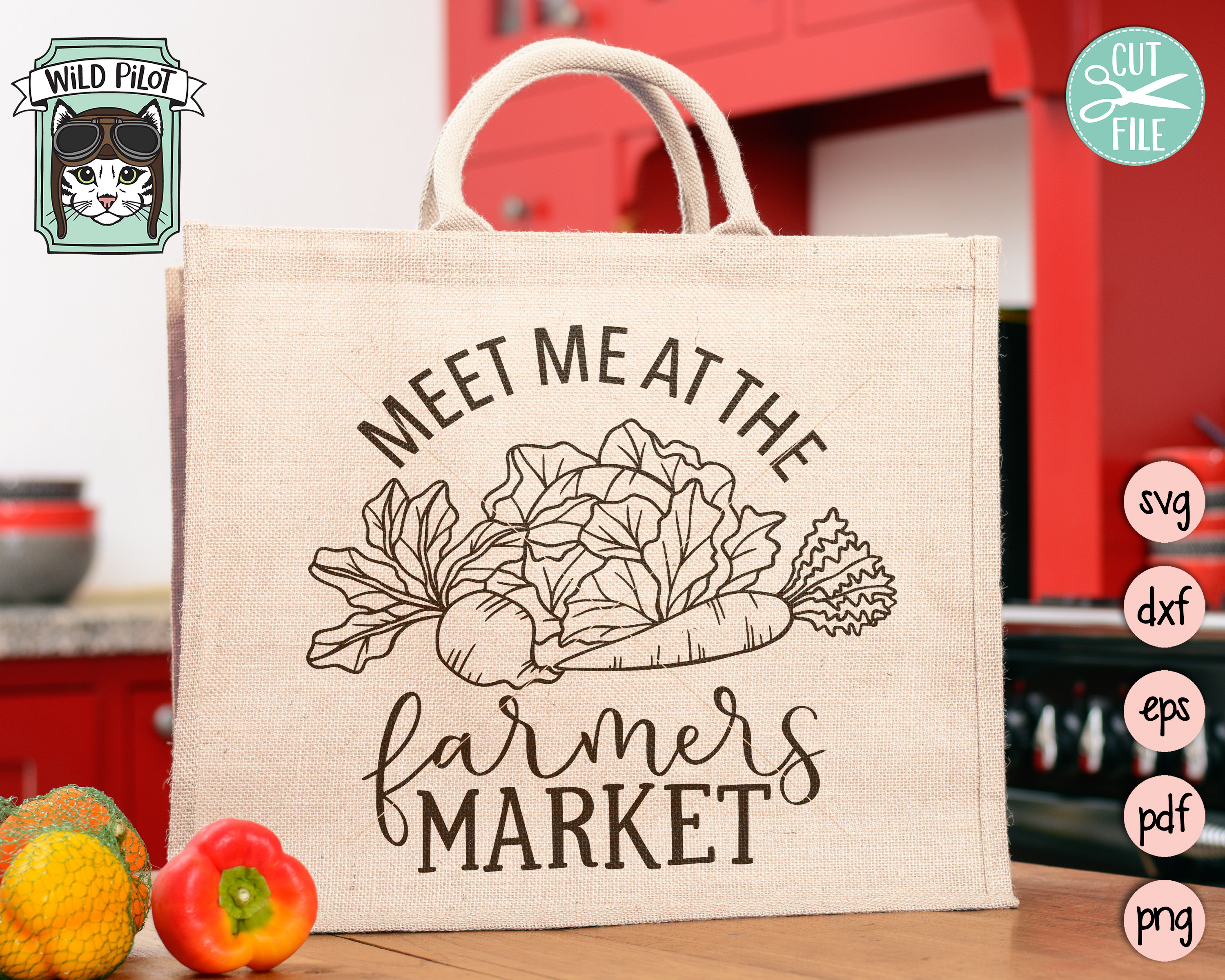 Farmers Market SVG File, Farmers Market Cut File, Market Fresh, Kitchen ...