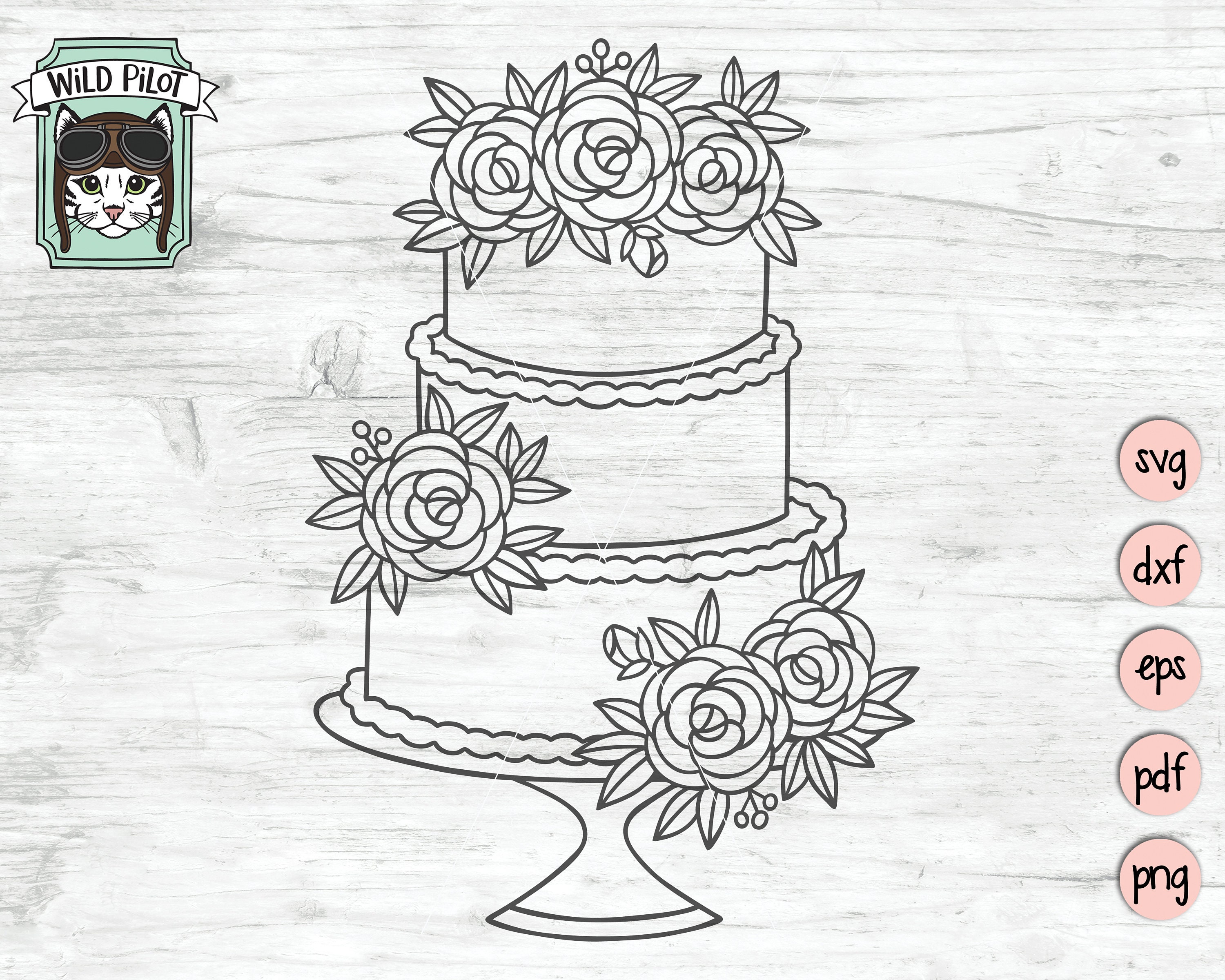 Wedding Cake SVG File Wedding Svg Wedding Cake Cut File - Etsy