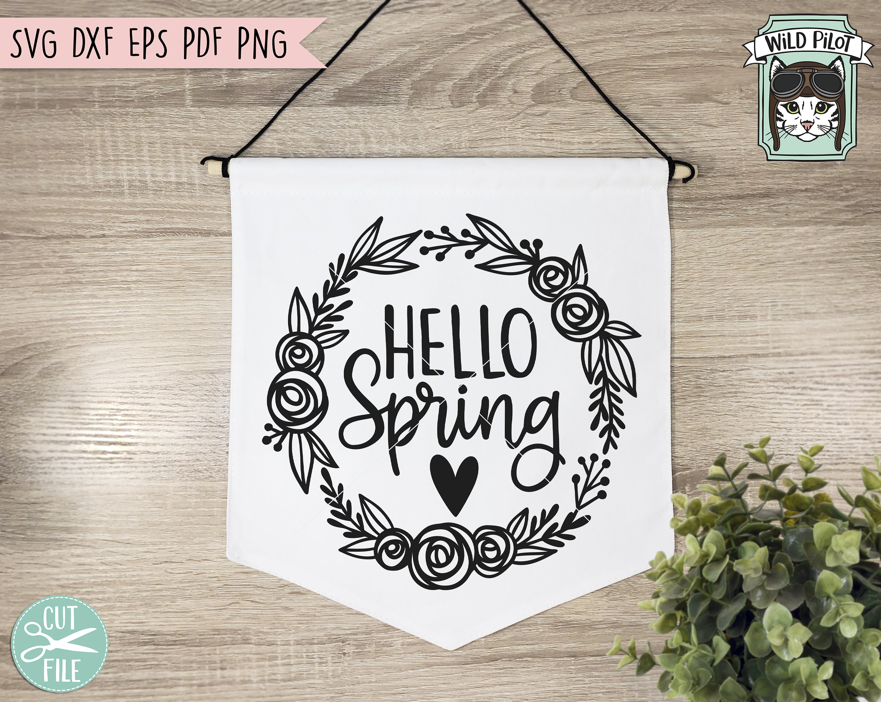 Hello Spring SVG Hello Spring Sign Svg File Round Sign SVG - Etsy