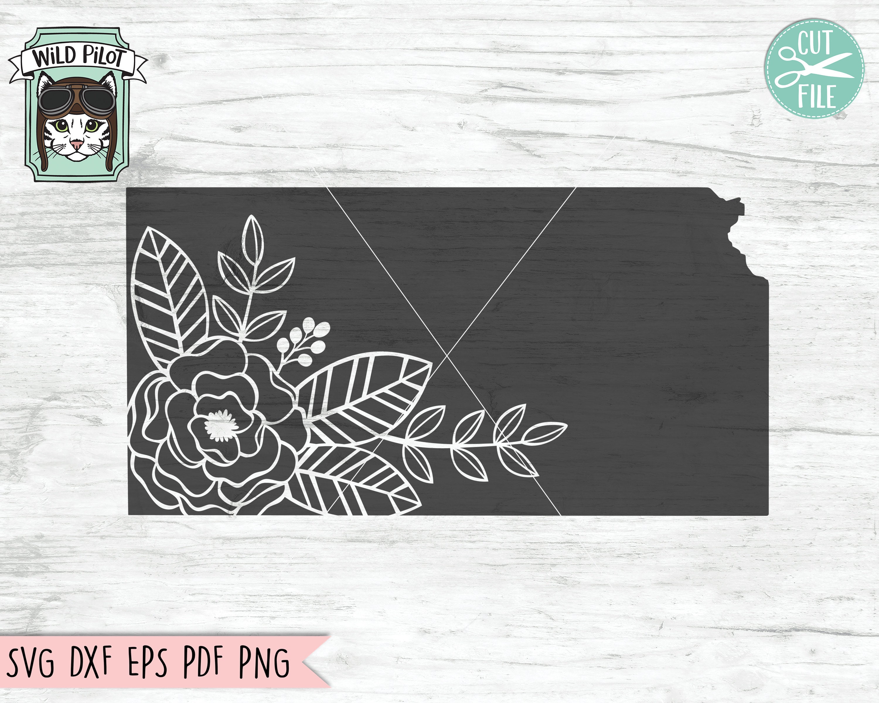 Kansas Svg File, Kansas Silhouette Svg, Kansas Cut File, Kansas Clipart ...