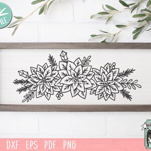 Poinsettia SVG File, Poinsettia Cut File, Christmas Svg, Christmas ...