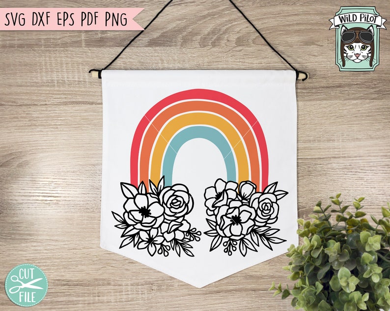 Floral Rainbow SVG File Flower Rainbow Cut File Pride Svg - Etsy
